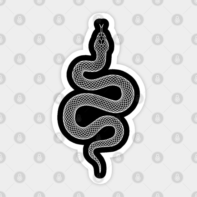 Snake Illustration minimalist aesthetic - Snake - Sticker | TeePublic