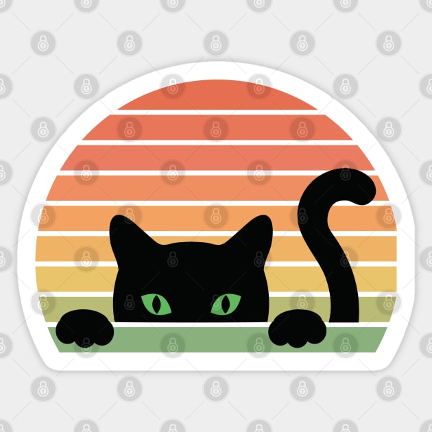 Powell cat a funny cat - Classic Vintage Summer - Cat - Sticker | TeePublic
