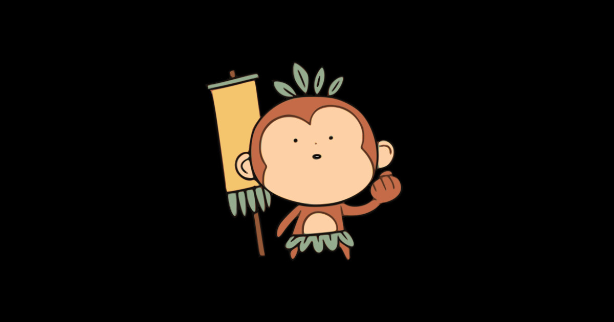 Monke Together Strong - Monkey King - Sticker | TeePublic