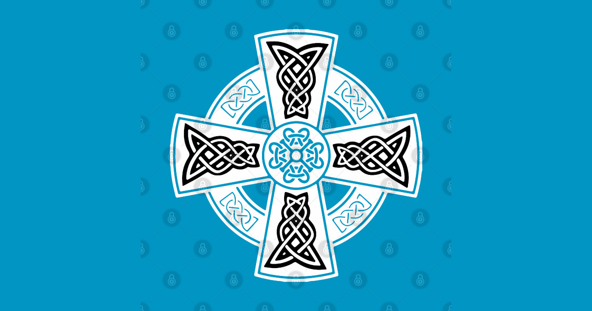 Celtic High Cross Decorative Knotwork 10 - Celtic Crosses - T-Shirt ...