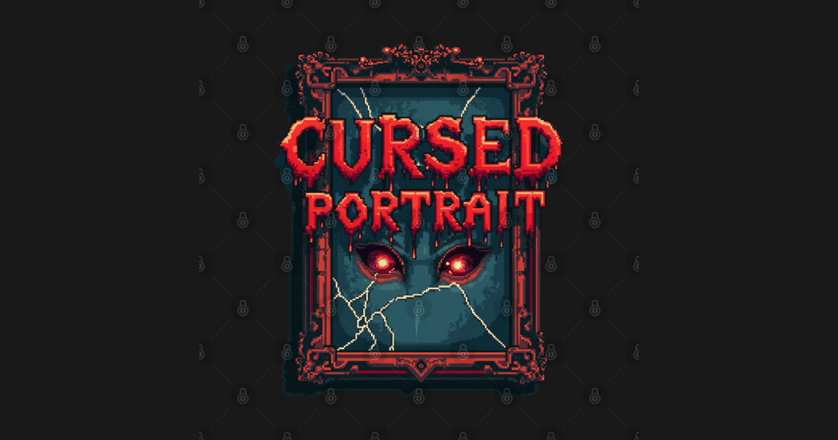 Goth Pixel - CURSED PORTRAIT - Goth Pixel - T-Shirt | TeePublic