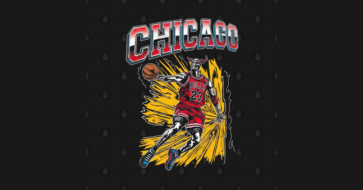 Michael Jordan Chicago Skeleton - Michael Jordan - T-Shirt | TeePublic