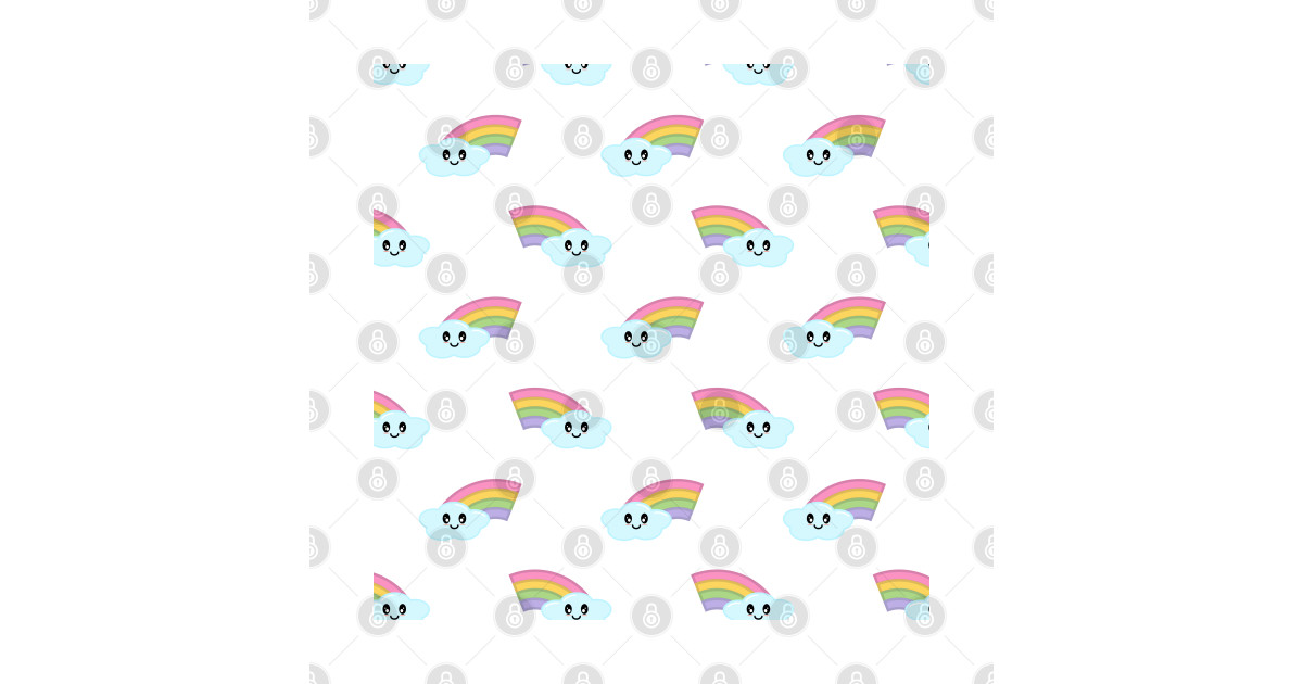 Kawaii Cute Rainbow Pattern - Rainbow Pattern - T-Shirt | TeePublic
