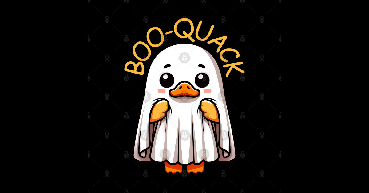 Boo-Quack Halloween Ghost Duck - Halloween - Sticker | TeePublic