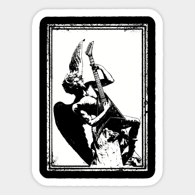 Fallen Angel guitar - Fallen Angel - Sticker | TeePublic