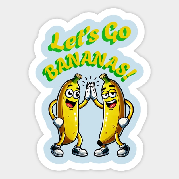 Funny Cartoon Banana Duo - Funny Cartoon Bananas - Sticker | TeePublic