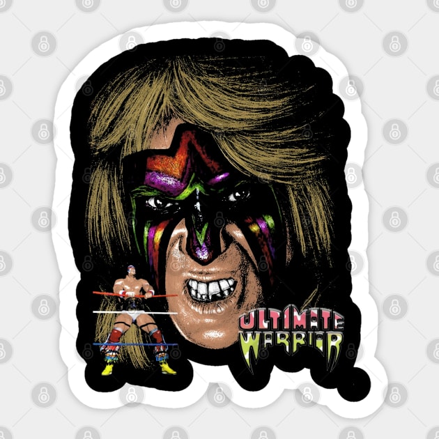 Ultimate Warrior Big Face - Ultimate Warrior - Sticker | TeePublic