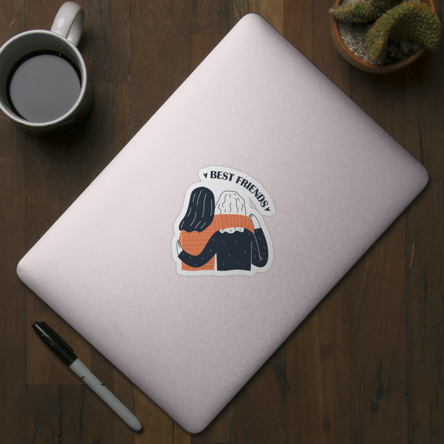 Best Friends Girls - Friendship - Sticker | TeePublic