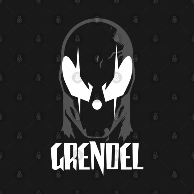 BIG GRENDEL HEAD & NAME - 2.0 - Grendel Robzilla - T-Shirt | TeePublic