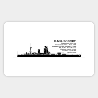Hms Rodney Battleship Diagram Stickers for Sale | TeePublic