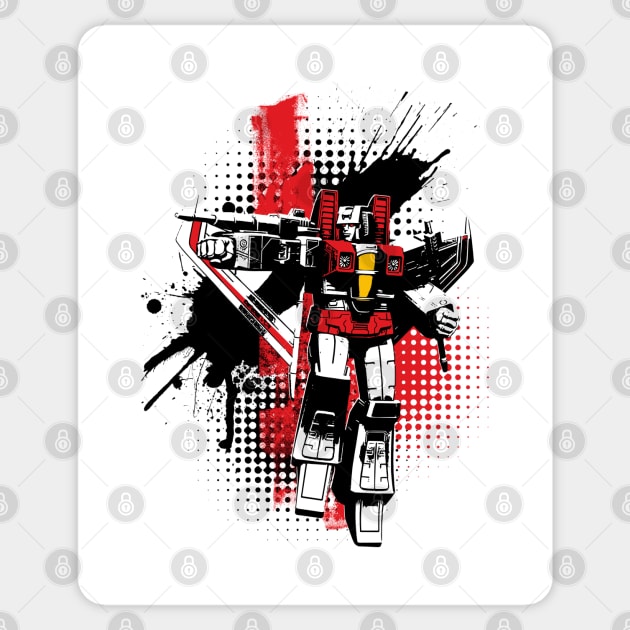 STARSCREAM - TRASH POLKA STYLE - Robzilla Robots - Sticker | TeePublic