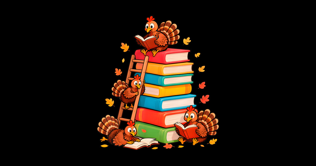 Turkey Reading Books Fall Teacher Librarian Thanksgiving - Turkey ...