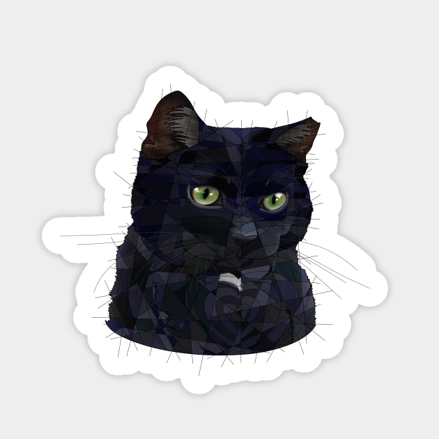 Cleo the Black Cat - Cat - Sticker | TeePublic