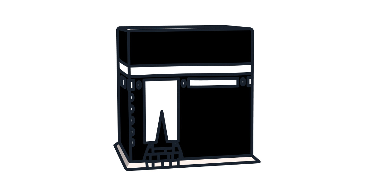 Holy Kaaba Front View Sticker design vector illustration. Islamic ...