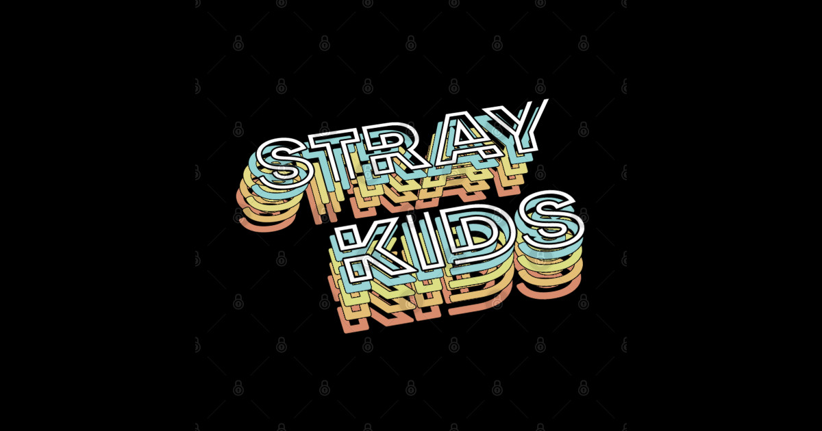 stray kids Retro Typography Faded Style - Stray Kids - Sticker | TeePublic