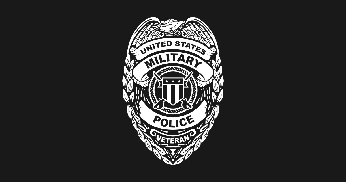 U.S. Military Police Veteran White Badge - Military Police - T-Shirt ...