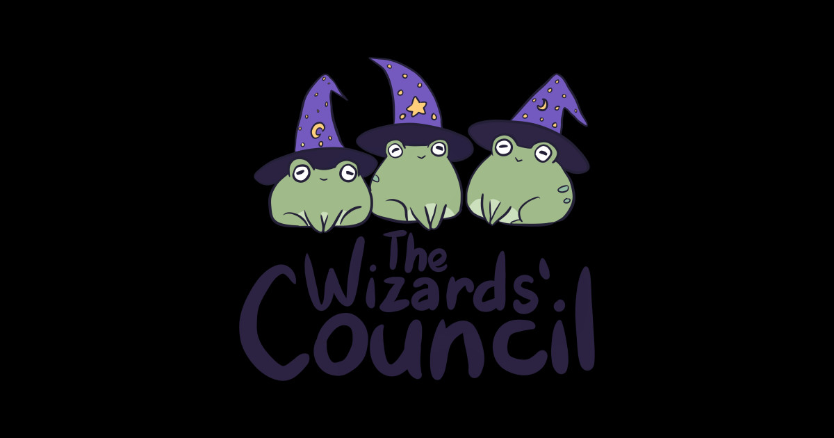 The wizards council a cute wizard frogs wearing a magic hats - Cute ...