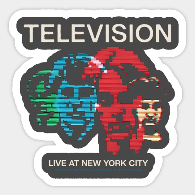 Tv And Face - Television Band - Sticker | TeePublic