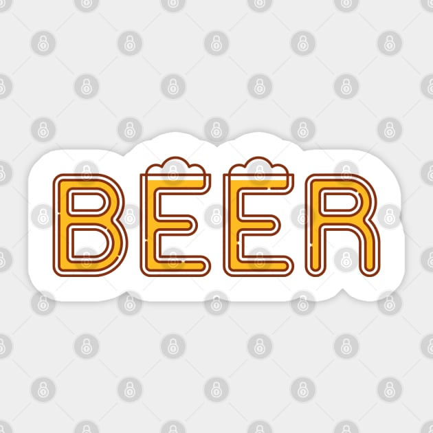 BEER - Beer - Sticker | TeePublic