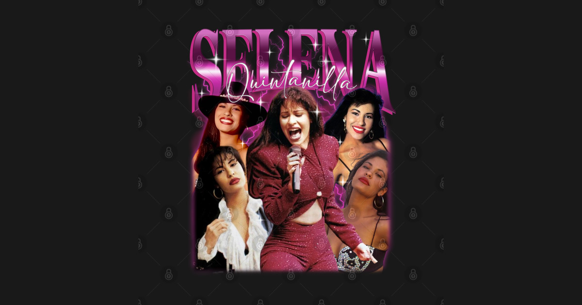 Selena Quintanilla Retro Collage - Selena Quintanilla - T-Shirt | TeePublic