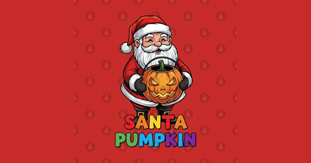 Santa Pumpkin - Halloweentee - T-Shirt | TeePublic