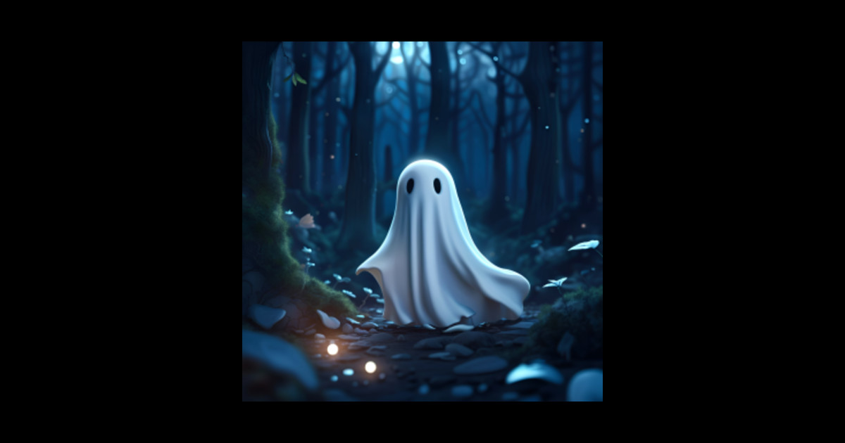 Enchanted Forest Ghost - Little White - Halloween Ghost - Sticker ...