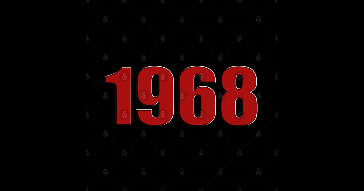 1968 // Years Vintage Retro Style - 1968 - Sticker | TeePublic