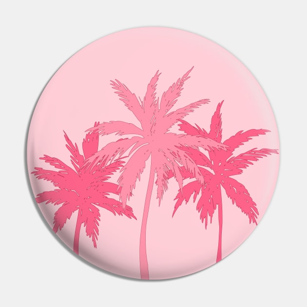 Cute pink palm trees - Palm Trees - Pin | TeePublic