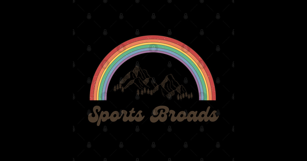 Broads & Rainbows - Sports Broads - Sticker | TeePublic