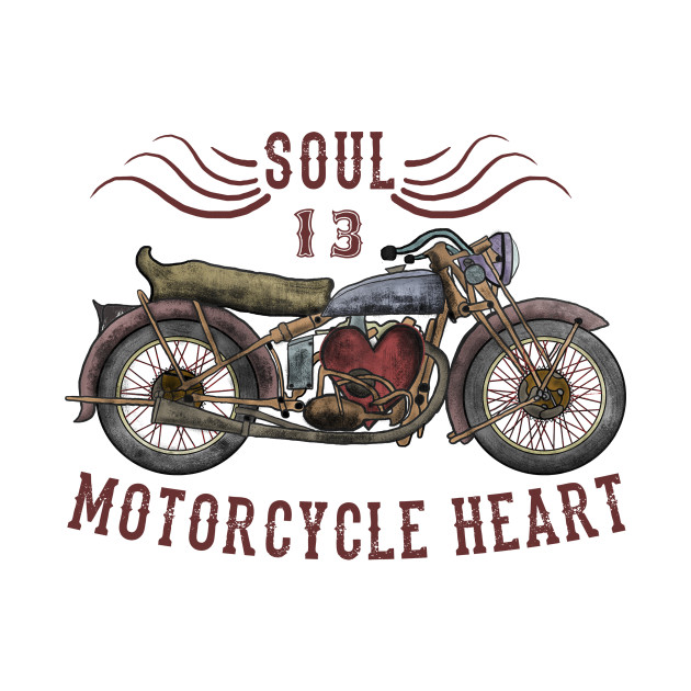 Motorcycle Heart - Motorcycle - T-Shirt | TeePublic