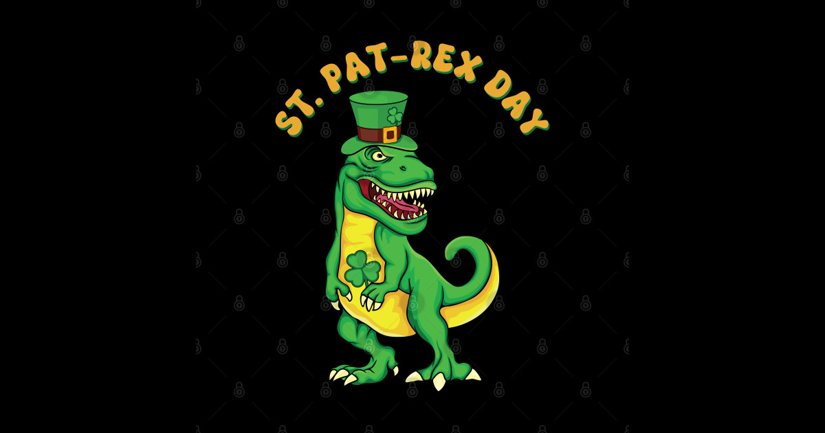 St Pat Rex Day - St Patricks Day T-Rex - T Rex Dinosaur - Sticker ...