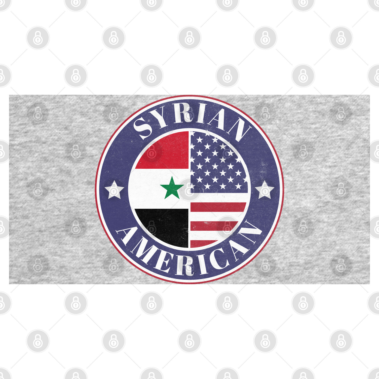 Proud Syrian-American Badge - Syria Flag - Syria - T-Shirt | TeePublic