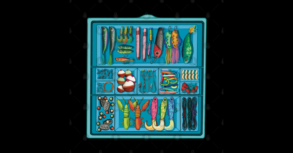 Tackle Box - Fishing - Sticker | TeePublic