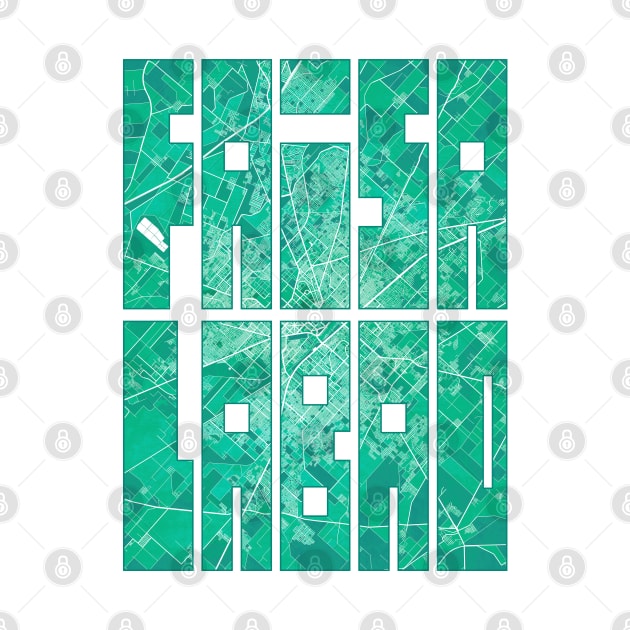 Faisalabad, Pakistan City Map Typography - Watercolor - Faisalabad - T ...