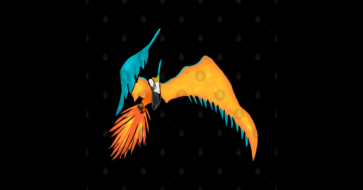 Part Pterosaur Part Parrot - Parrot - Sticker | TeePublic