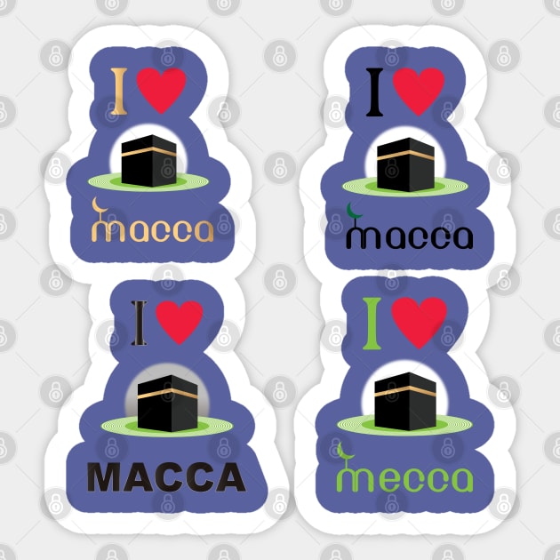 Hajj, Macca, Kaaba, Umrah, Makkah sticker, I love Macca, sticker pack ...