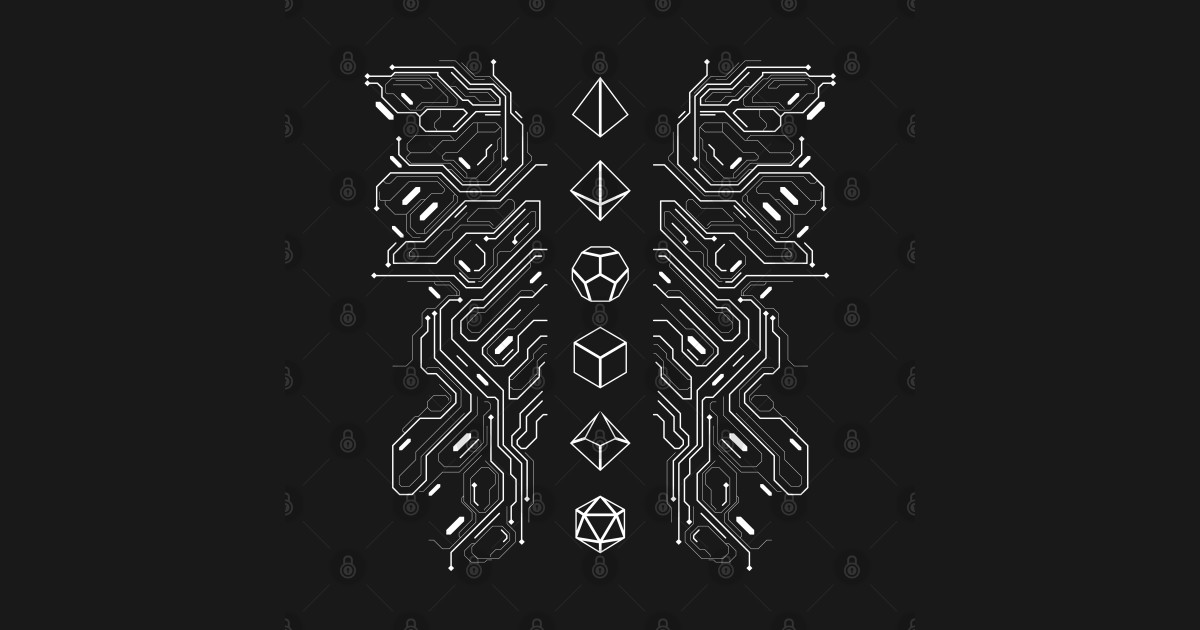 Minimalist Lines Polyhedral Dice Set Tabletop RPG - Dungeons And ...