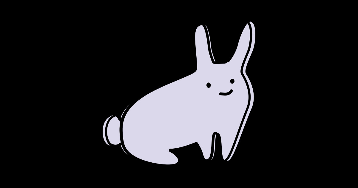 Cute Silly Simple Minimalist Pastel Purple Bunny Rabbit - Pastel ...