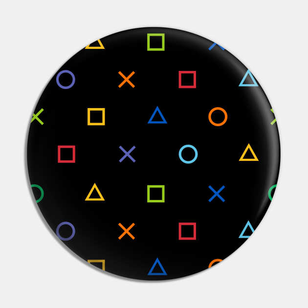 Playstation Colorful Pattern - Playstation - Pin | TeePublic