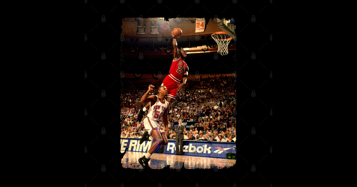 Michael jordan flying dunk - Basketball - Sticker | TeePublic