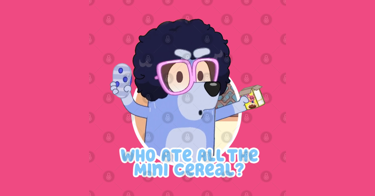 Bluey 80s Mini Cereal - Bluey - T-Shirt | TeePublic