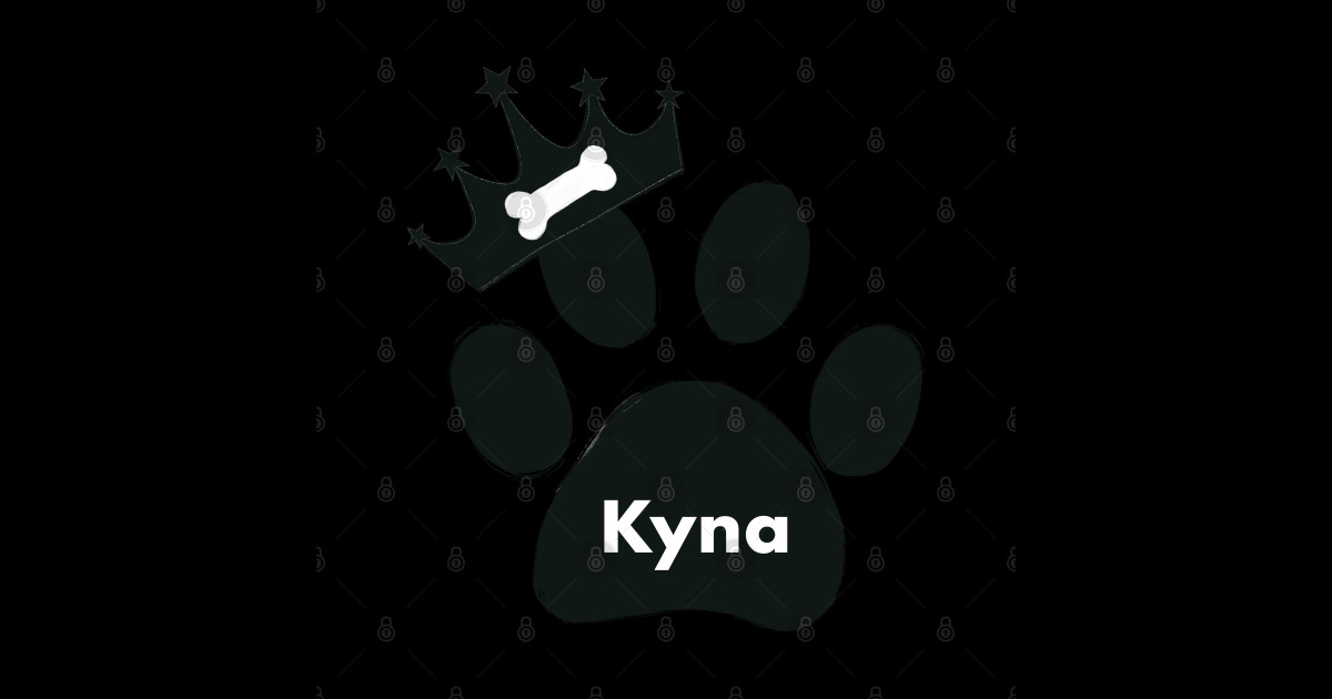 Kyna name made of hand drawn paw prints - Kyna Name Made Of Hand Drawn ...