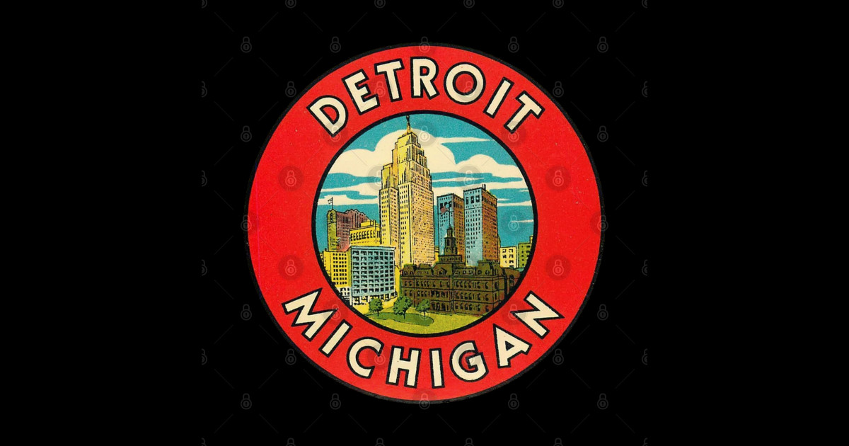 Retro Detroit, MI - Detroit - Sticker | TeePublic