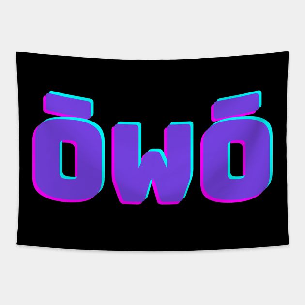 Angry OwO kawaii Emoji Meme - Angry Owo - Tapestry | TeePublic