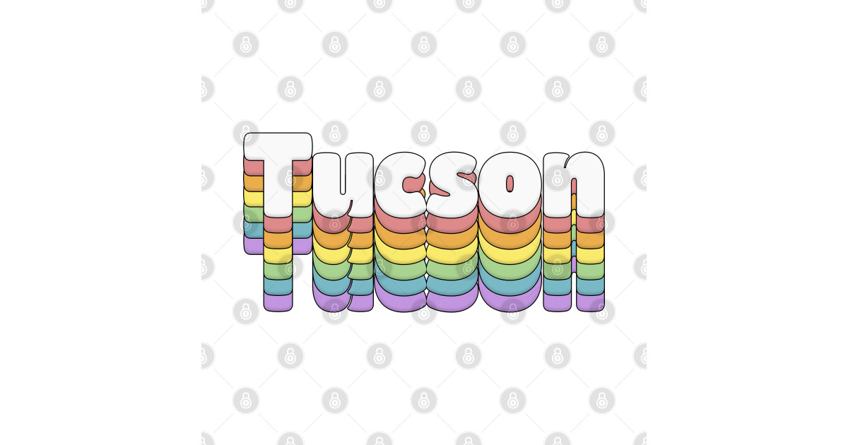 Tucson, Arizona // Retro Typography Design - Tucson - T-Shirt | TeePublic