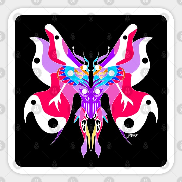 the cryptid moth ecopop monster art - Cryptid - Sticker | TeePublic