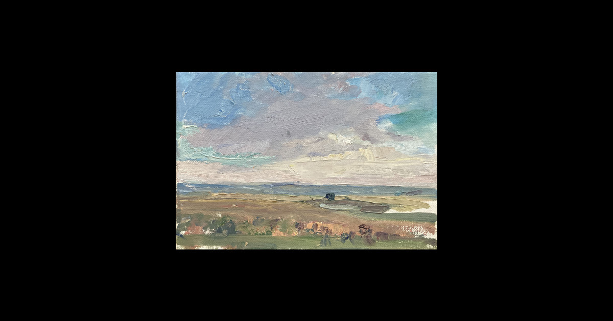 Simple Impressionism Oil on Canvas - Landscape - Sticker | TeePublic