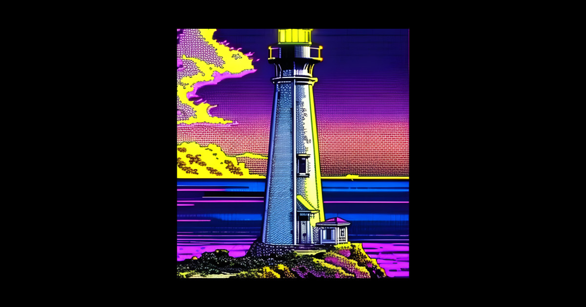 Retro Lighthouse - Retro - Sticker | TeePublic
