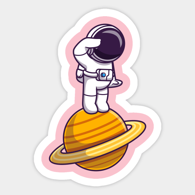 Astronaut Standing On Planet Cartoon - Astronaut Standing On Planet ...
