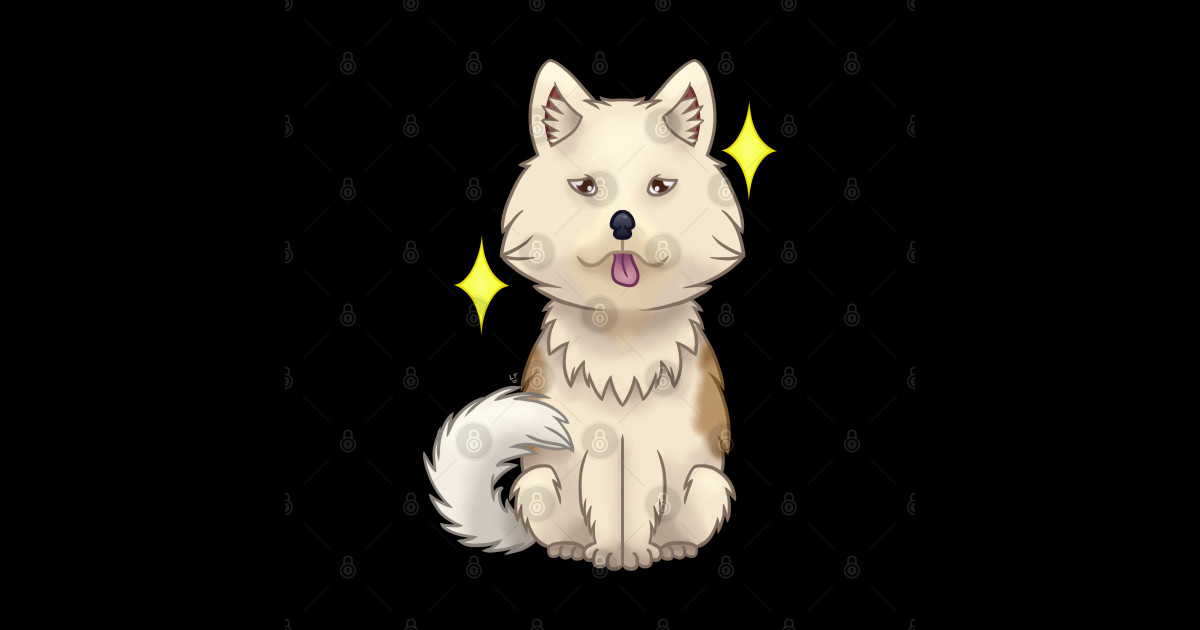 Cream samoyed - Samoyed Dogs - Sticker | TeePublic